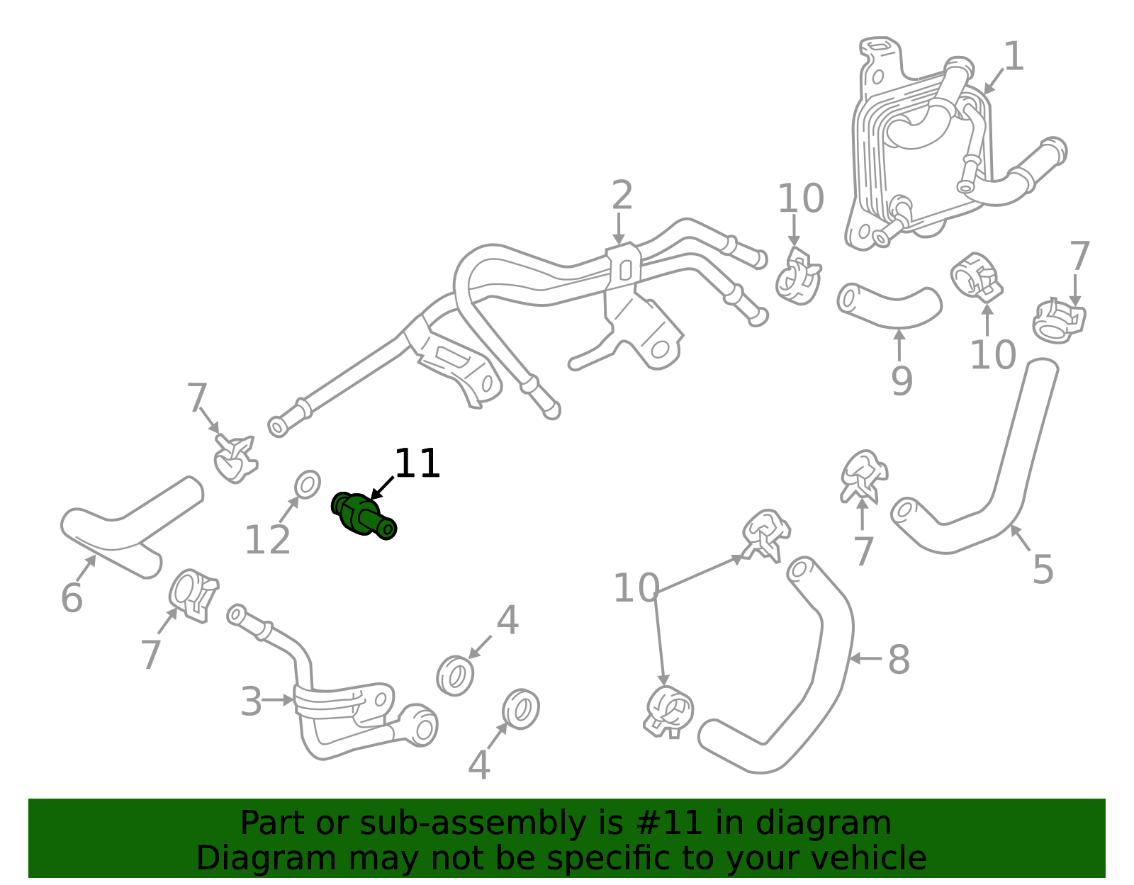 2018-2025 Toyota Automatic Transmission Oil Cooler Hose Adapter 90404 ...
