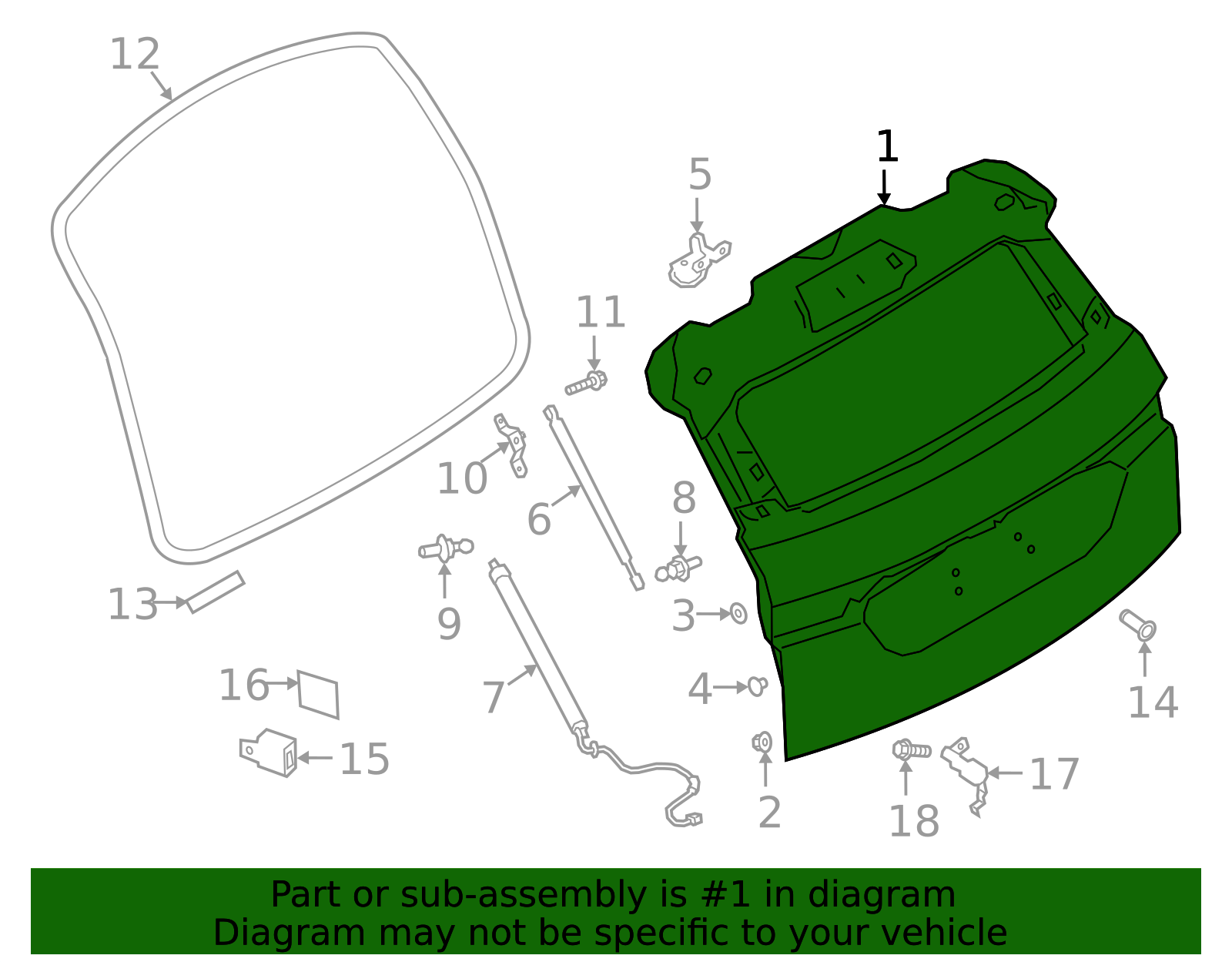 2020-2023 Land Rover Range Rover Evoque Lift Gate LR178329 ...