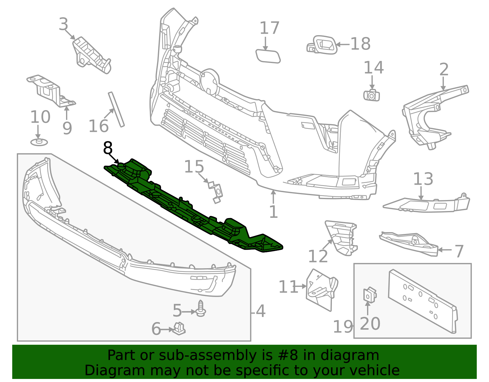 52437-60130 - Valance Panel For 2024-2025 Lexus GX550 | Lexus OE Parts