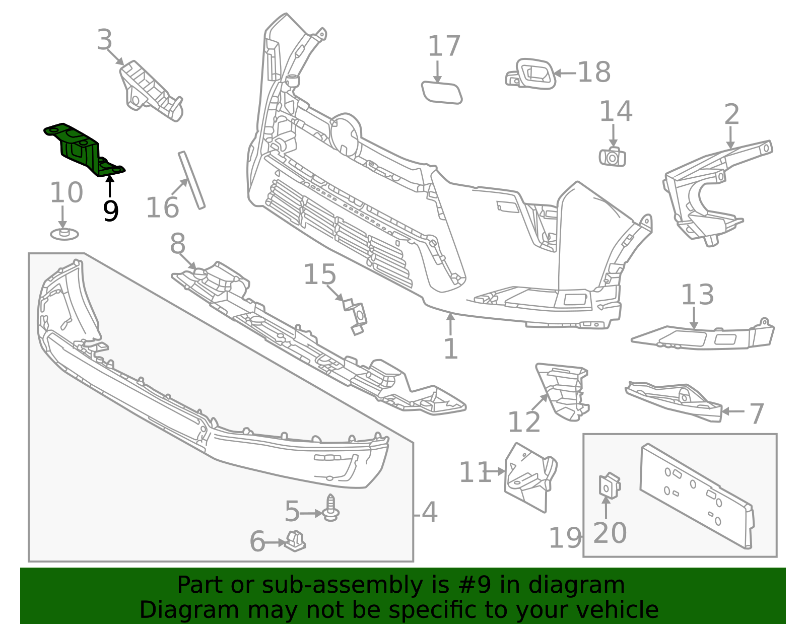 2024-2025 Lexus GX550 Bracket 52534-60080 | Lexus Direct parts
