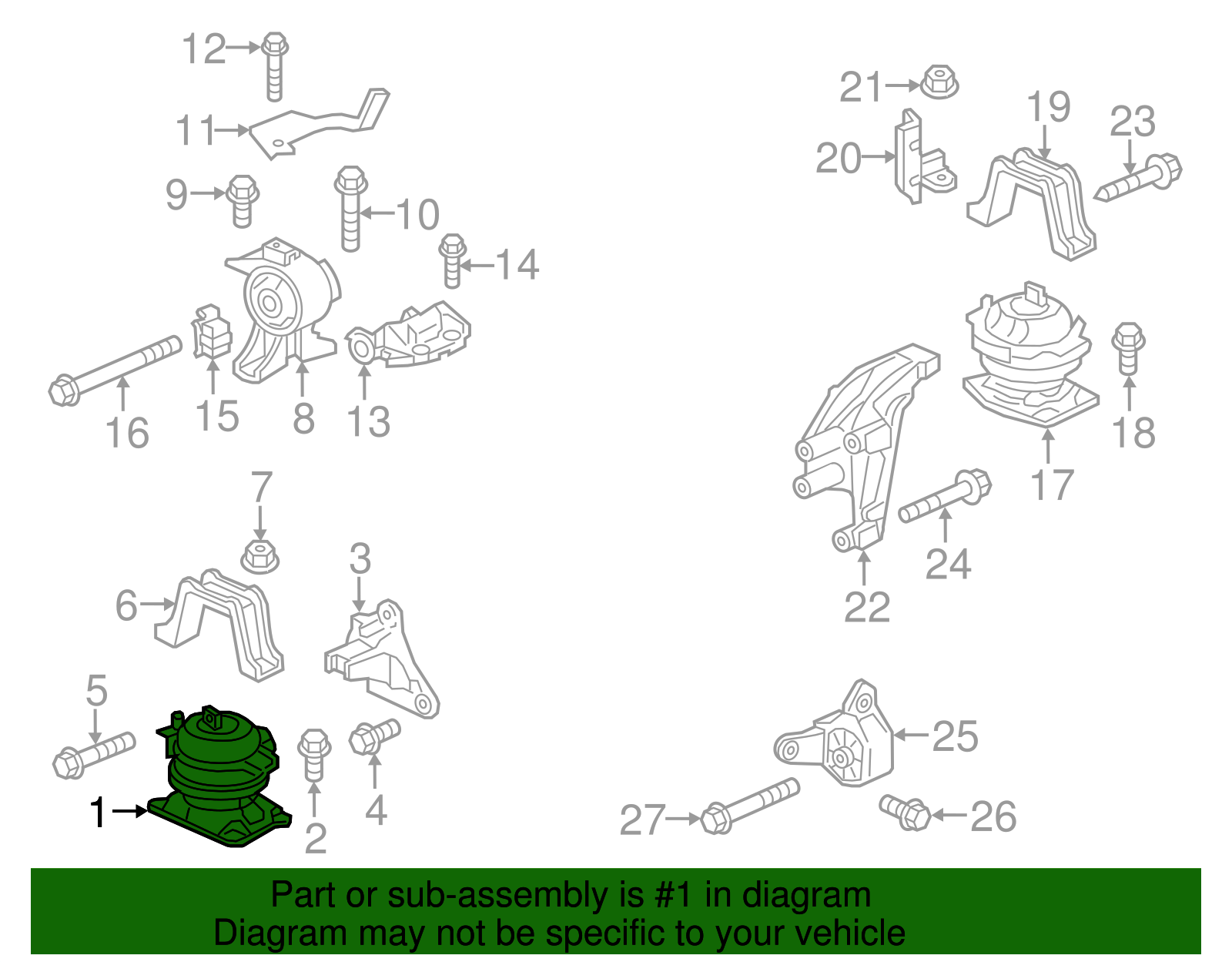 2011-2017 Honda Odyssey Front Mount 50830-TK8-A01 | OEM Parts Online