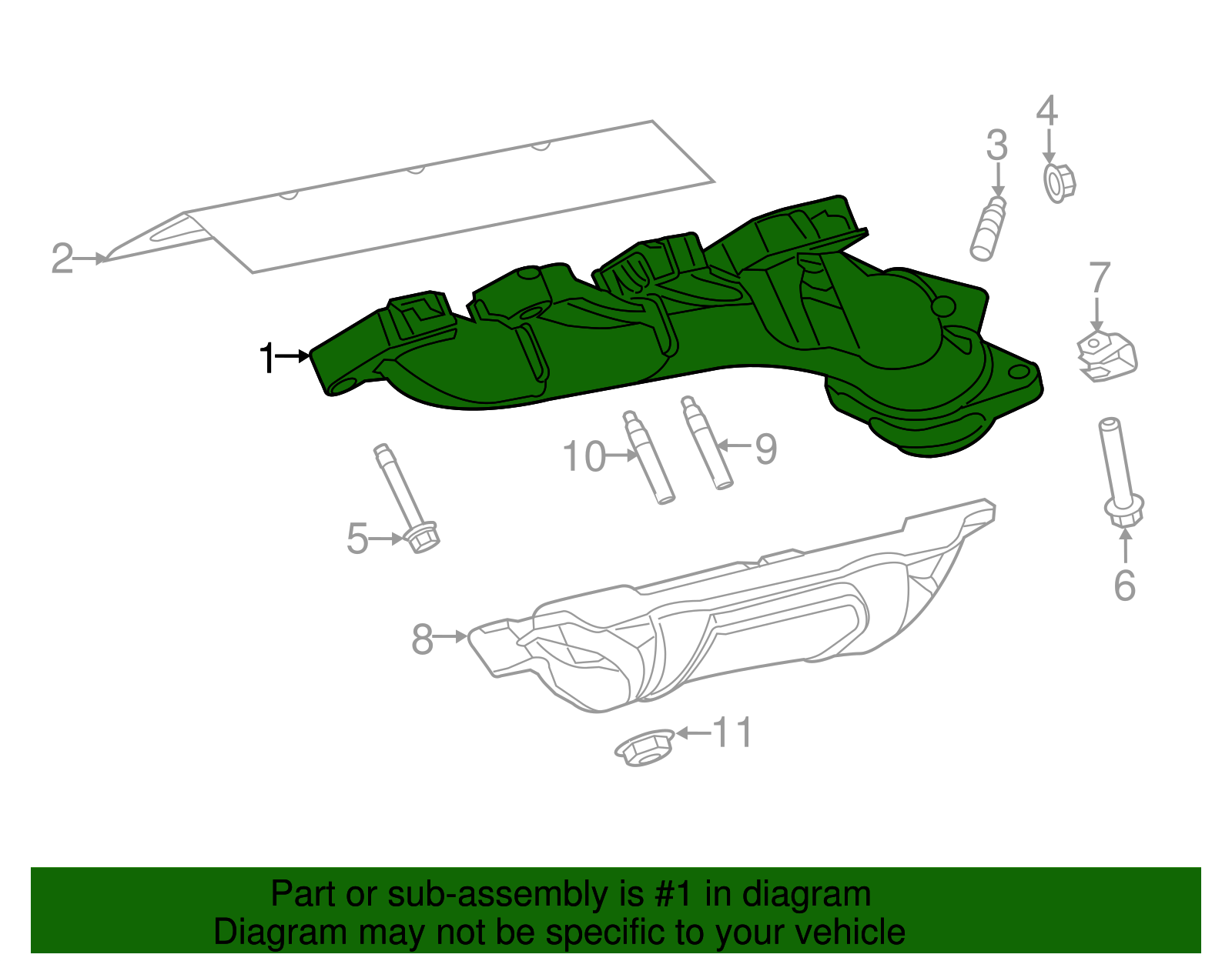 2013-2024 Ram Exhaust Manifold N/A see part#68591585AA 05045486AA ...