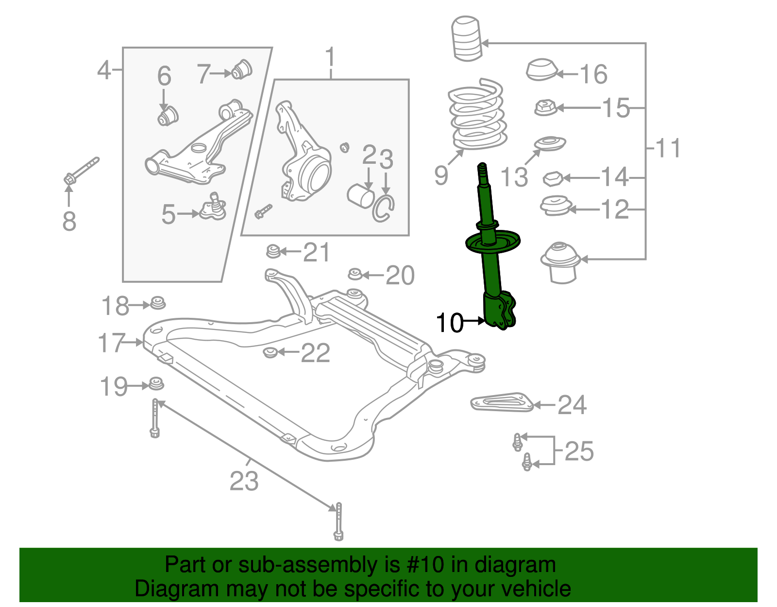 2000-2002 Saturn Suspension Strut 21019031 | Payne Weslaco Motors GMC Parts