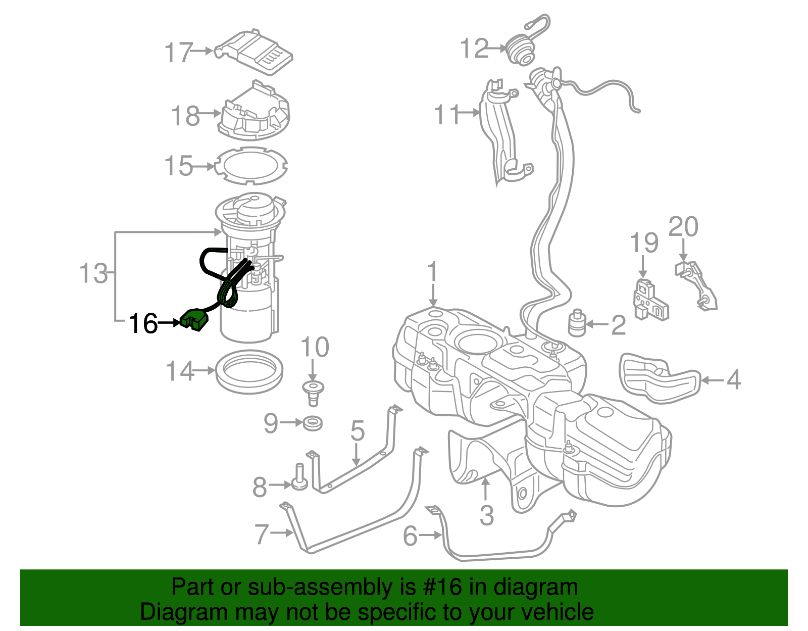 4M0-919-671-C - Fuel Gauge Sending Unit 2017-2025 Audi | Audi OEM Parts Guy