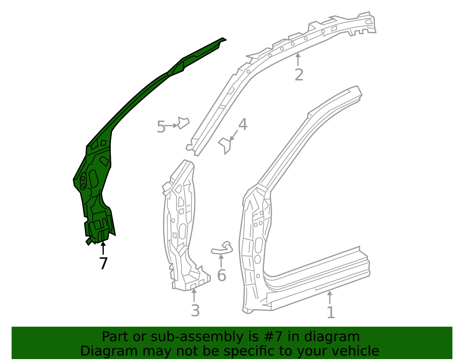 Honda Body A-Pillar Panel - Structural Side Support - Part #64115-T2F ...