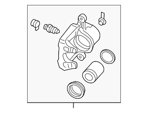 84794972 - Rear Passenger Side Disc Brake Caliper without Pads or ...