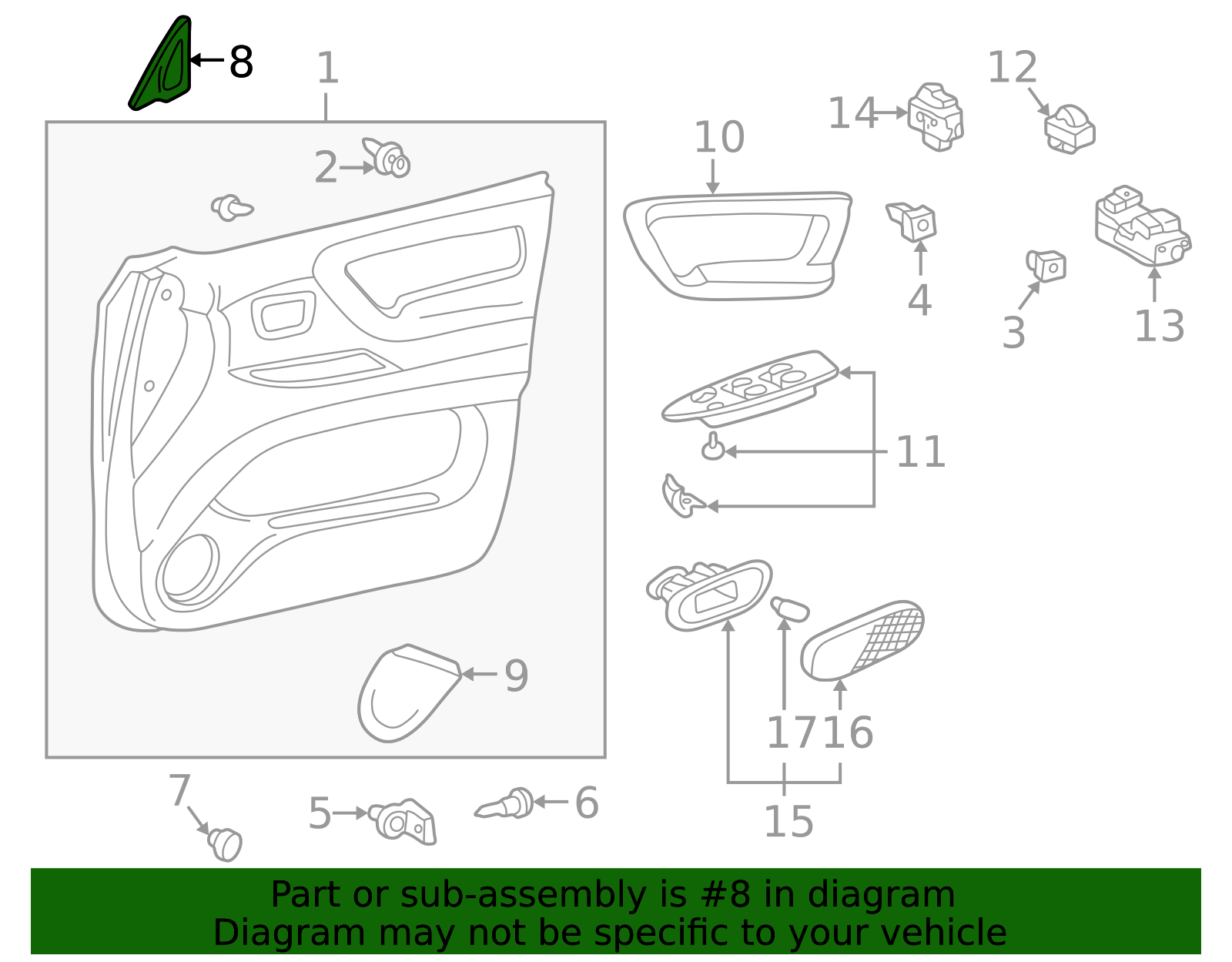 1998-2007 Lexus LX470 Corner Cover 67491-60070 | OEM Parts Online
