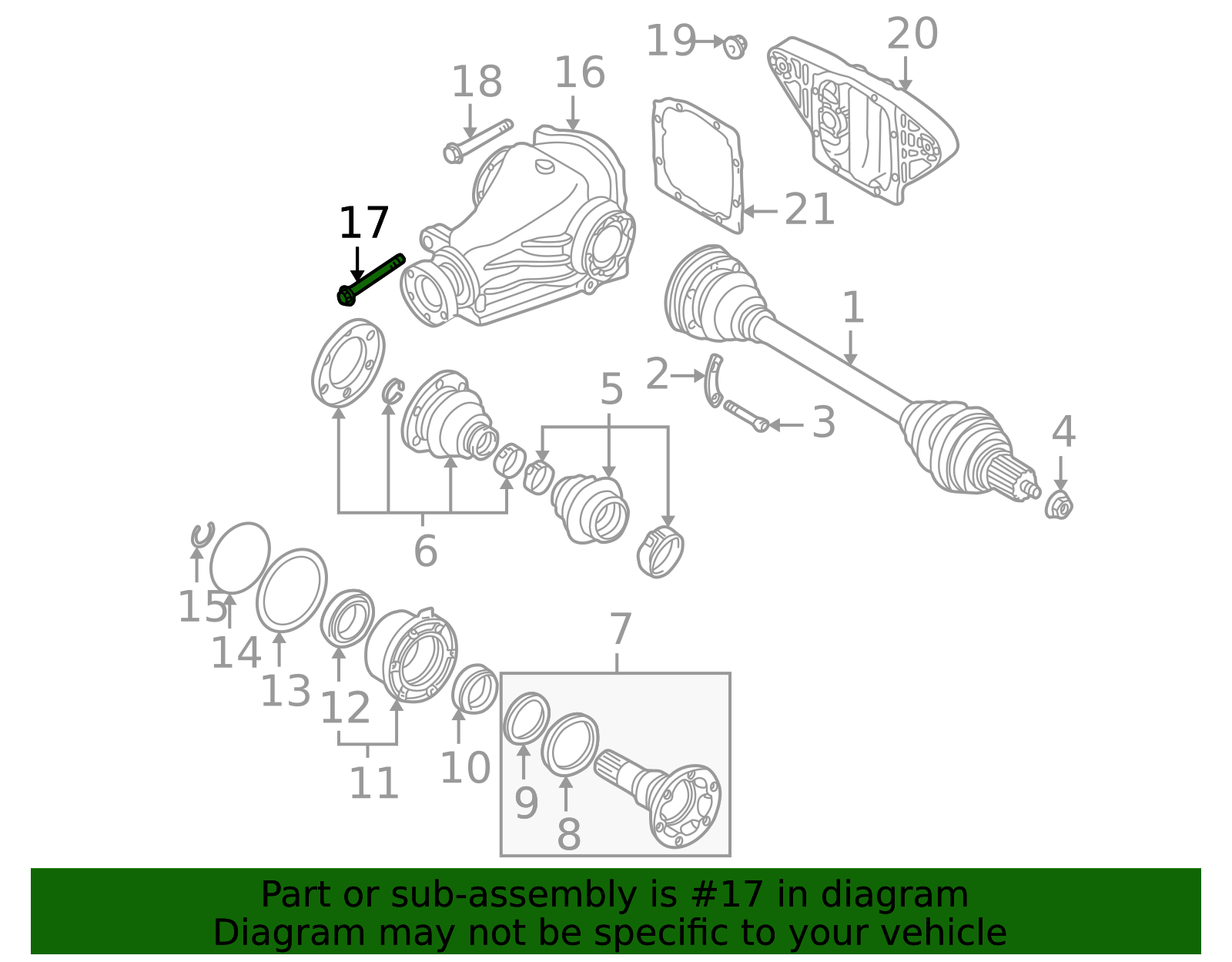 33-17-1-090-084 - Differential Mount Bolt - 1995-1997 BMW | Buy BMW ...