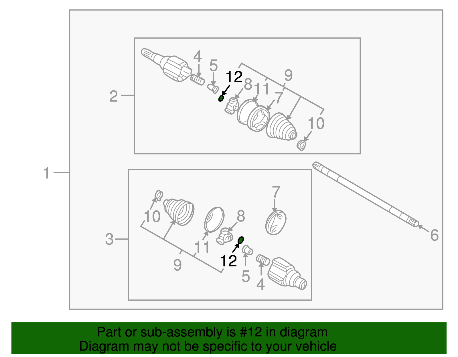 2001-2006 GM Rear Wheel Half-Shaft Tri-Pot Joint Spider Retaining Ring ...
