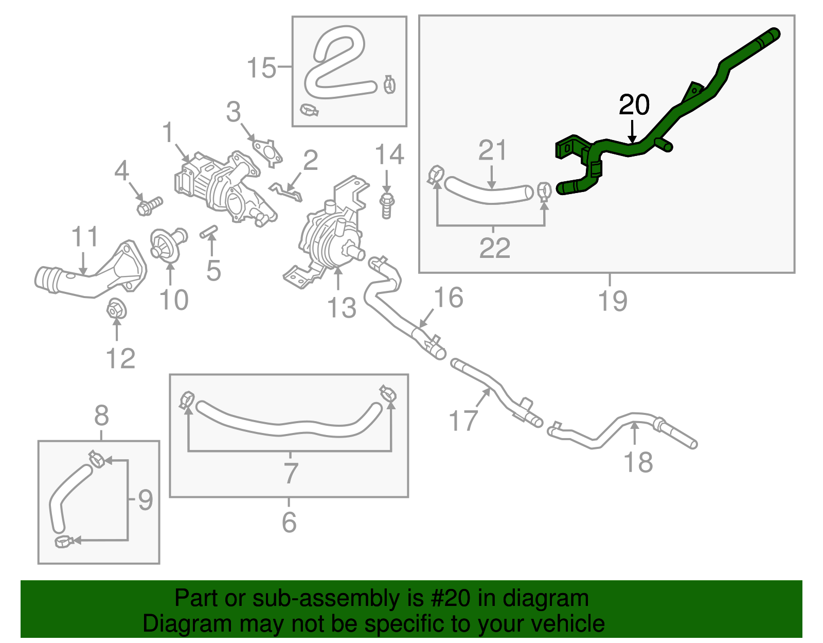 25457-2E270 - 2016-2017 Hyundai Sonata - Water Pipe | Conicelli Hyundai