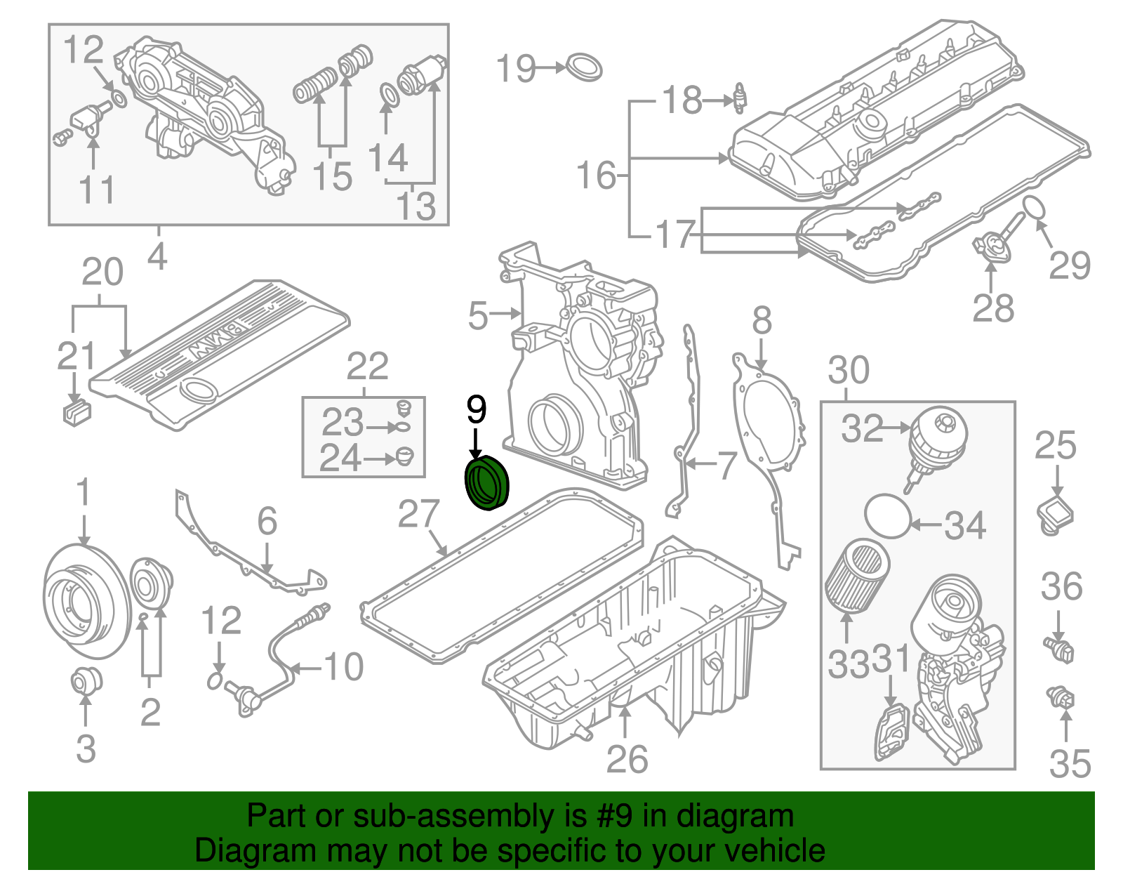 11142249533 - 1984-2008 BMW Rear Main Seal (11-14-2-249-533) | BMW of ...