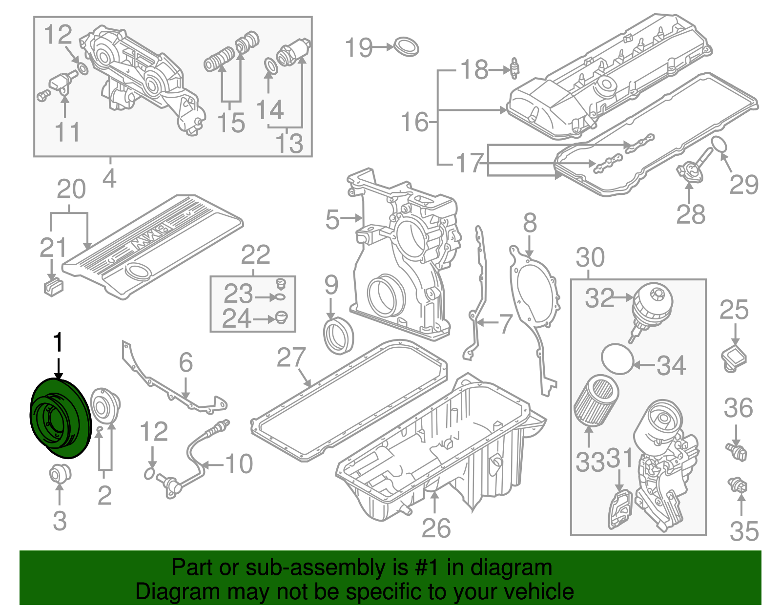 1996-2003 BMW Vibration Damper 11-23-1-438-995 | BMW Parts