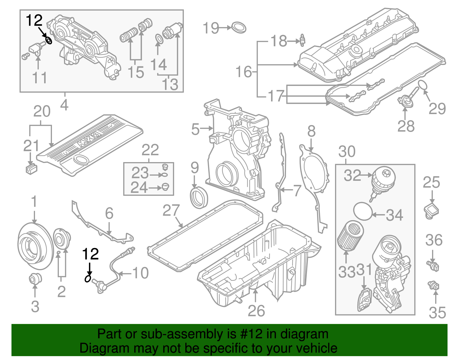 12141748398 - Camshaft Sensor O-Ring 1999-2025 BMW | Genuine BMW Parts