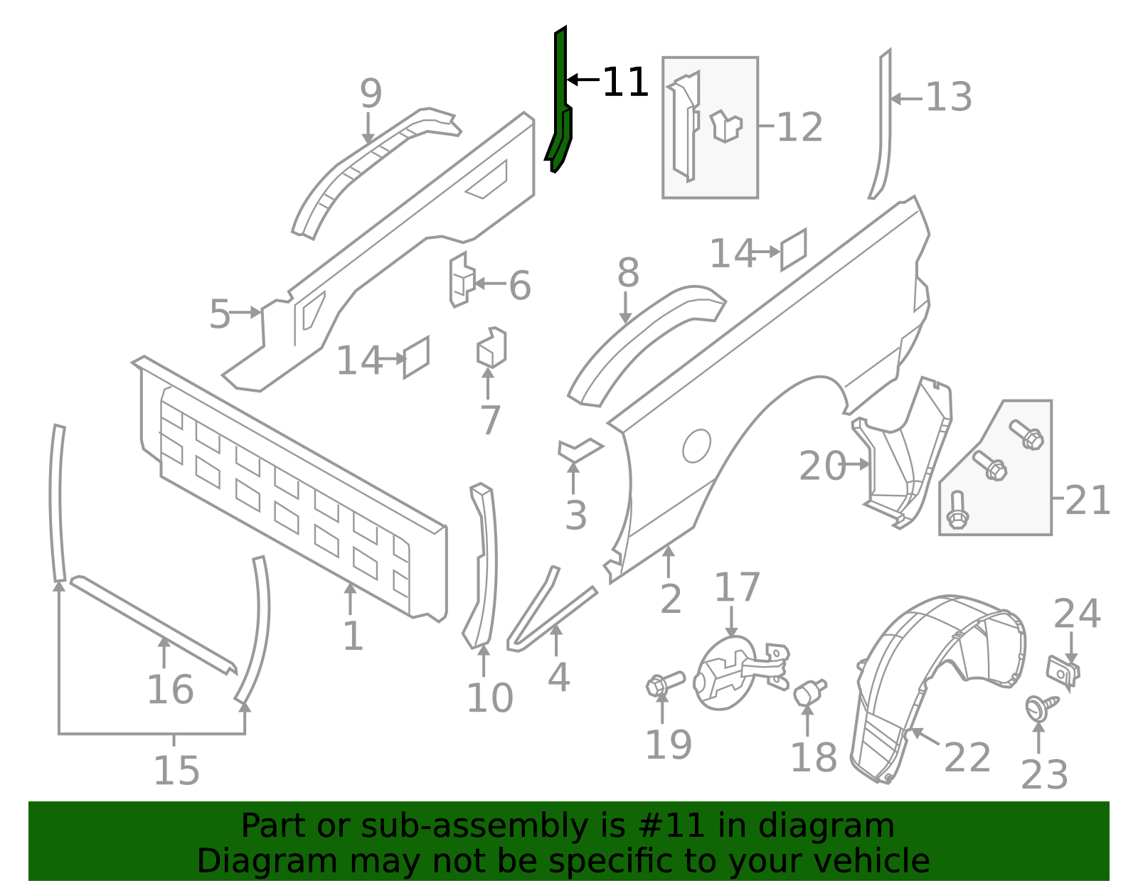 68362312AC - Front Fender Spat Right - 2019-2020 Mopar | Mopar Parts Canada