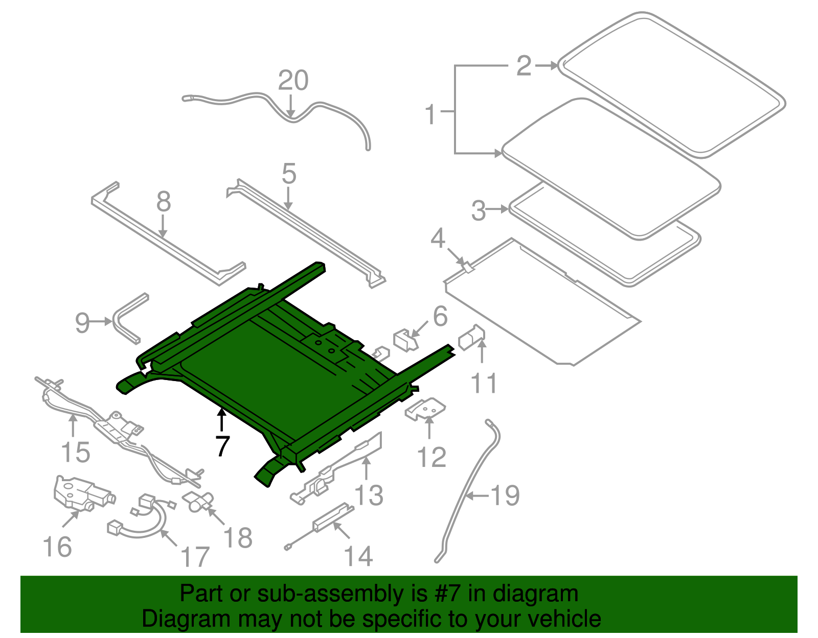 F153-69-840 - Sunroof Frame | Mazda Parts Factor