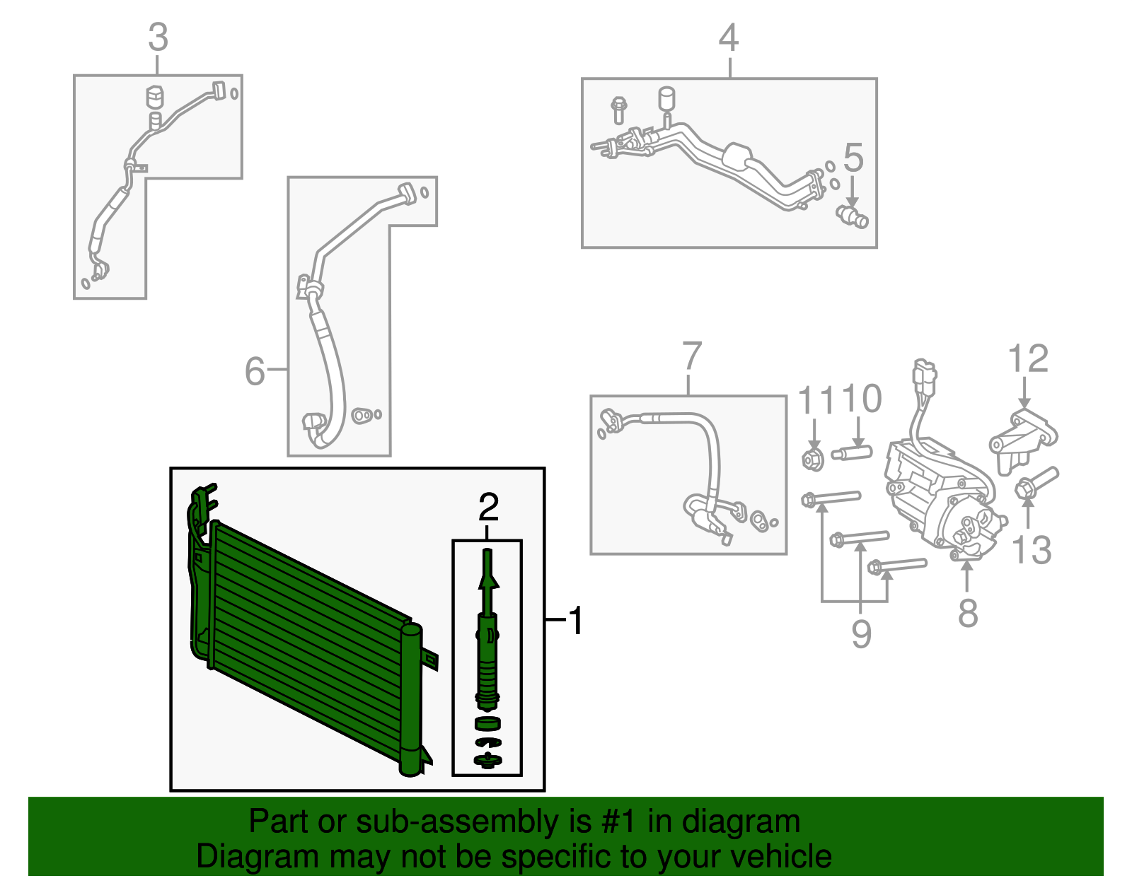 2010-2012 Ford | Condenser | 9E5Z-19712-A | Walls' Ford Parts