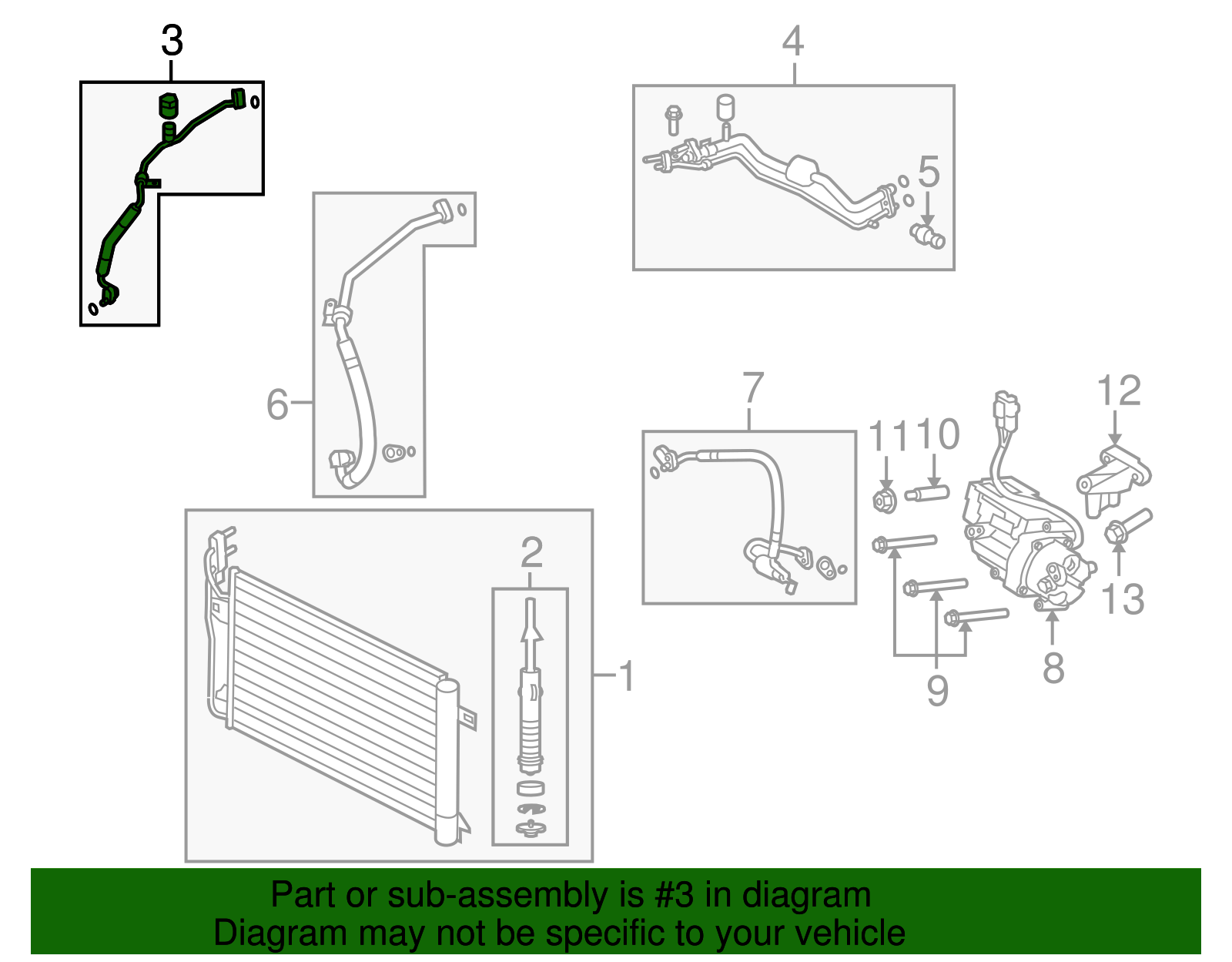 2010-2012 Ford A/C Refrigerant Hose AE5Z-19835-A | Ford OEM Parts Outlet