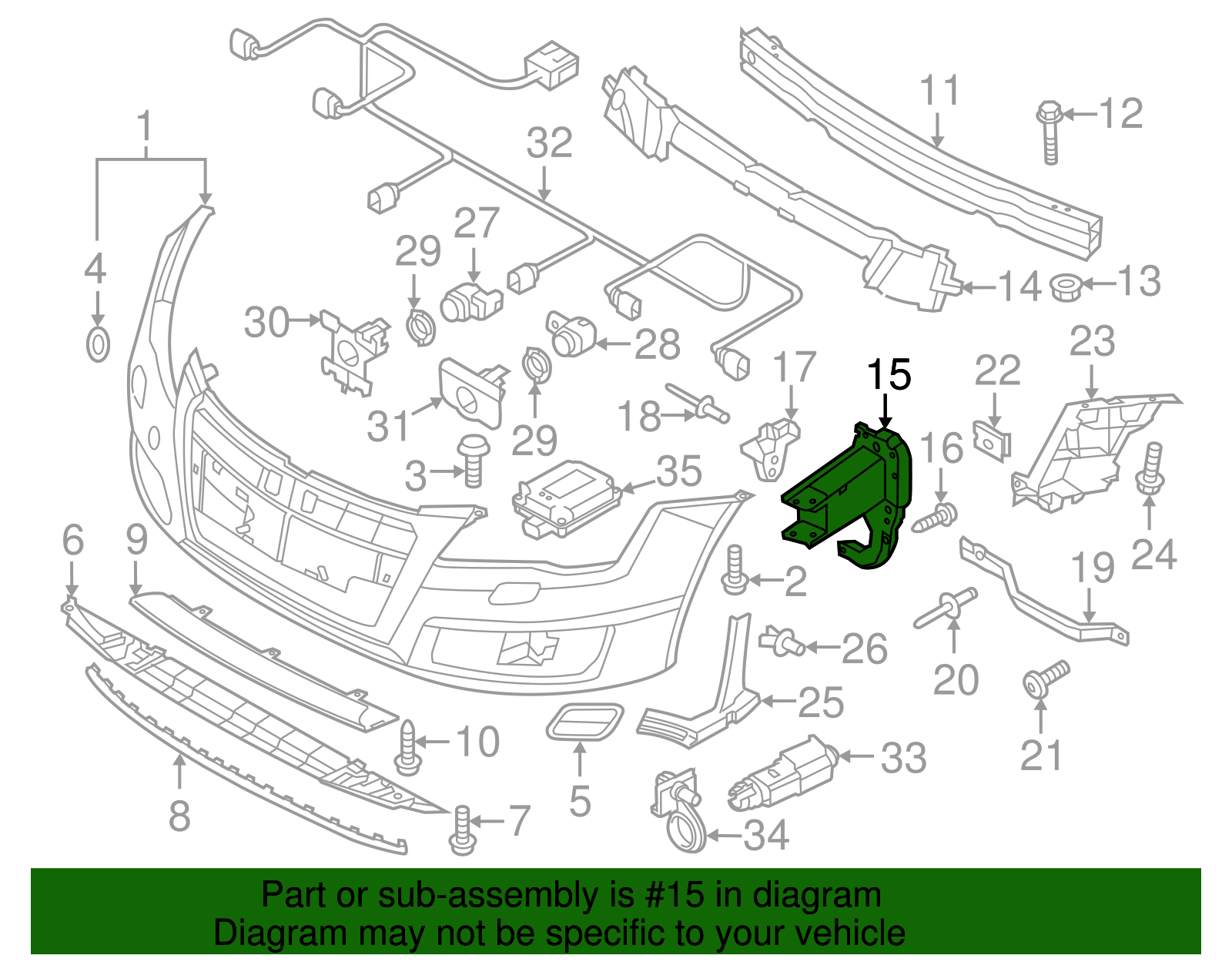 4G0-807-134-F - Bumper Bracket 2012-2018 Audi | Audi OEM Parts Guy