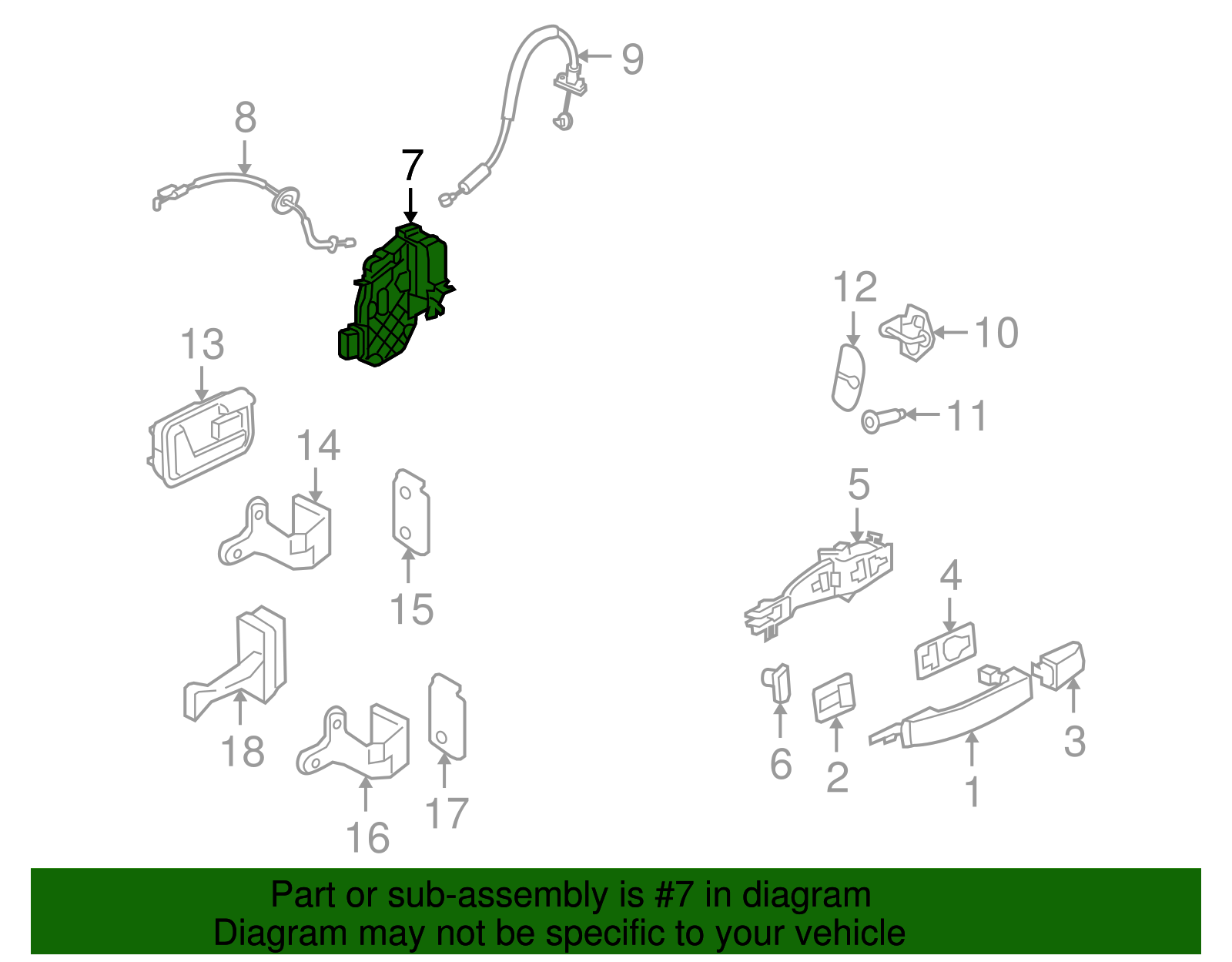 Genuine Lock Actuator for 2010-2019 Land Rover | Land Rover Part ...