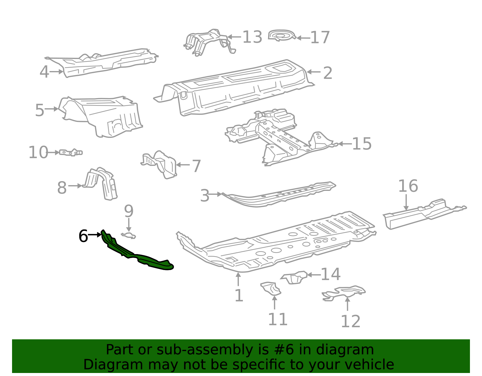 2019-2025 Toyota Front Reinforced 58127-42011 | Toyota Parts Center