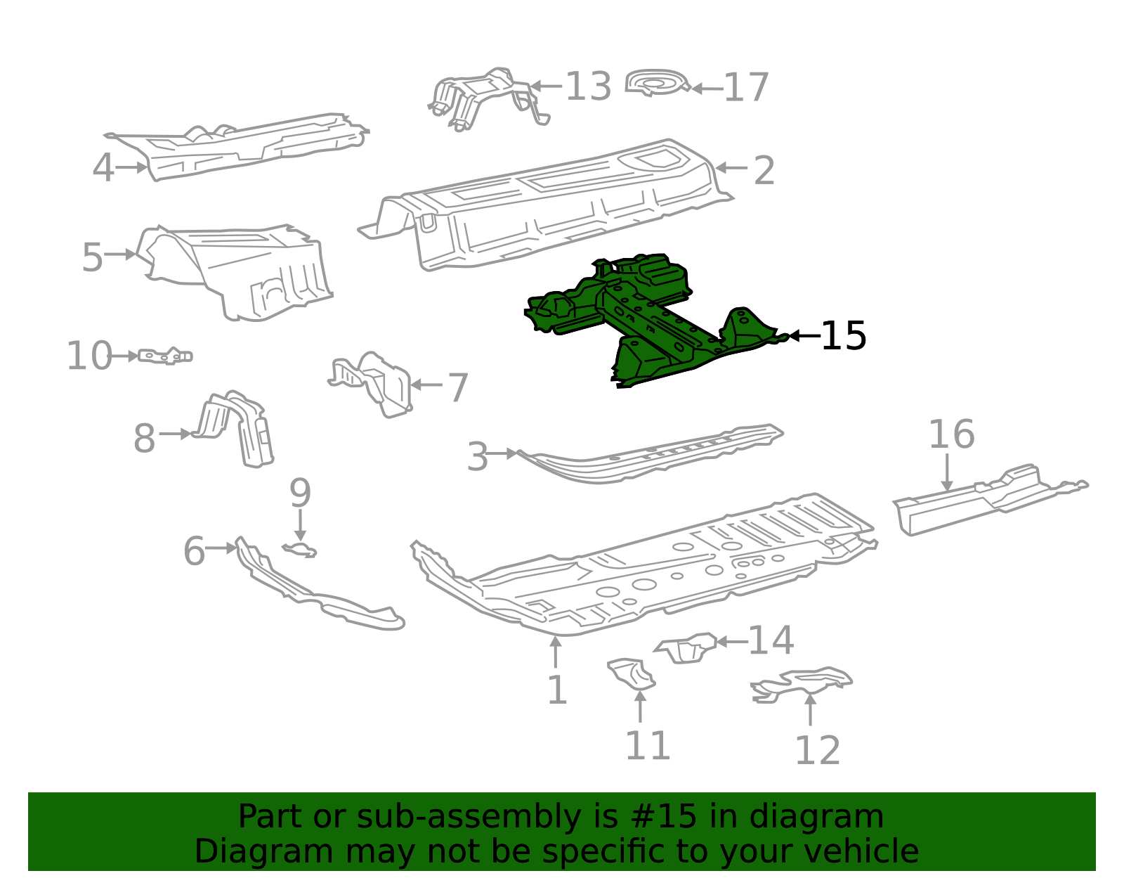 2019-2025 Toyota 2019-2024 Toyota - Cross-Member 57044-0R030 | Sparks Parts
