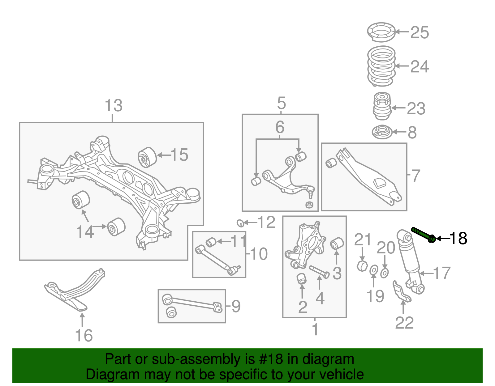 55392-2B100 - Shock Bolt 2011-2013 Kia Sorento | Kia.Parts Store