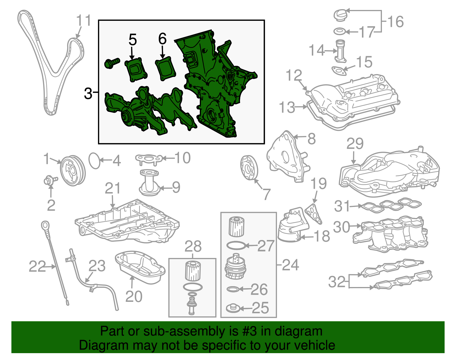 11310-31030 - Engine Timing Cover 2009-2024 Toyota | North Park Toyota ...