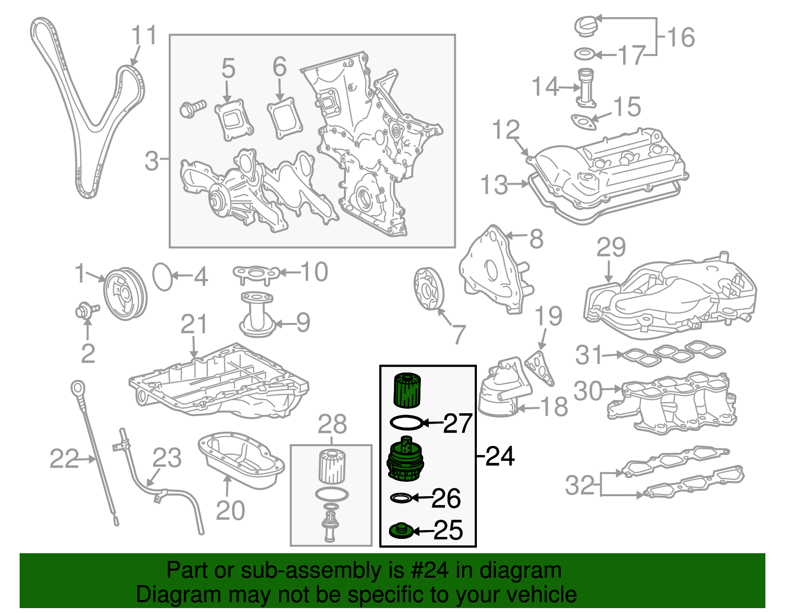 Genuine Toyota Engine Oil Filter Housing part# 15650-38020 for 2010 ...