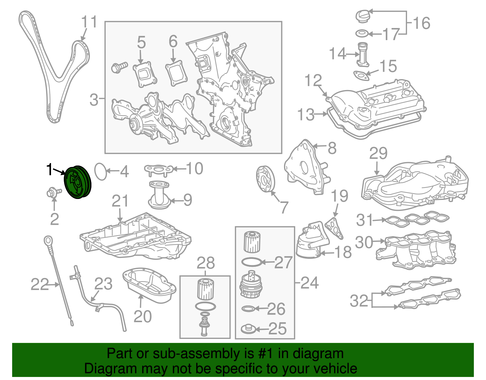 13470-31014 - Engine Crankshaft Pulley - 2003-2024 Toyota | OEM Genuine ...