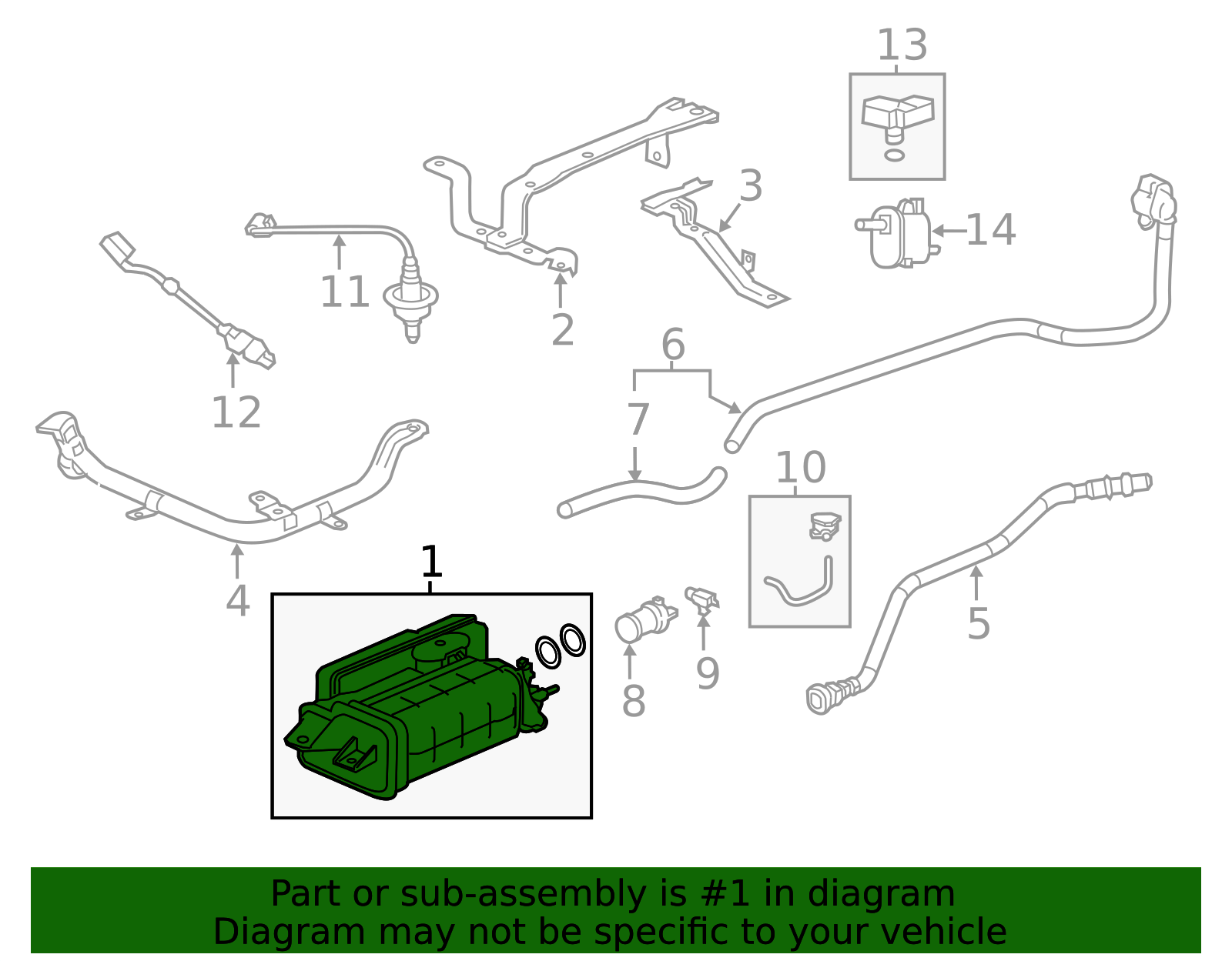 2012-2019 Honda CR-V Vapor Canister 17011-T0A-A01 | Cheaper Honda Parts