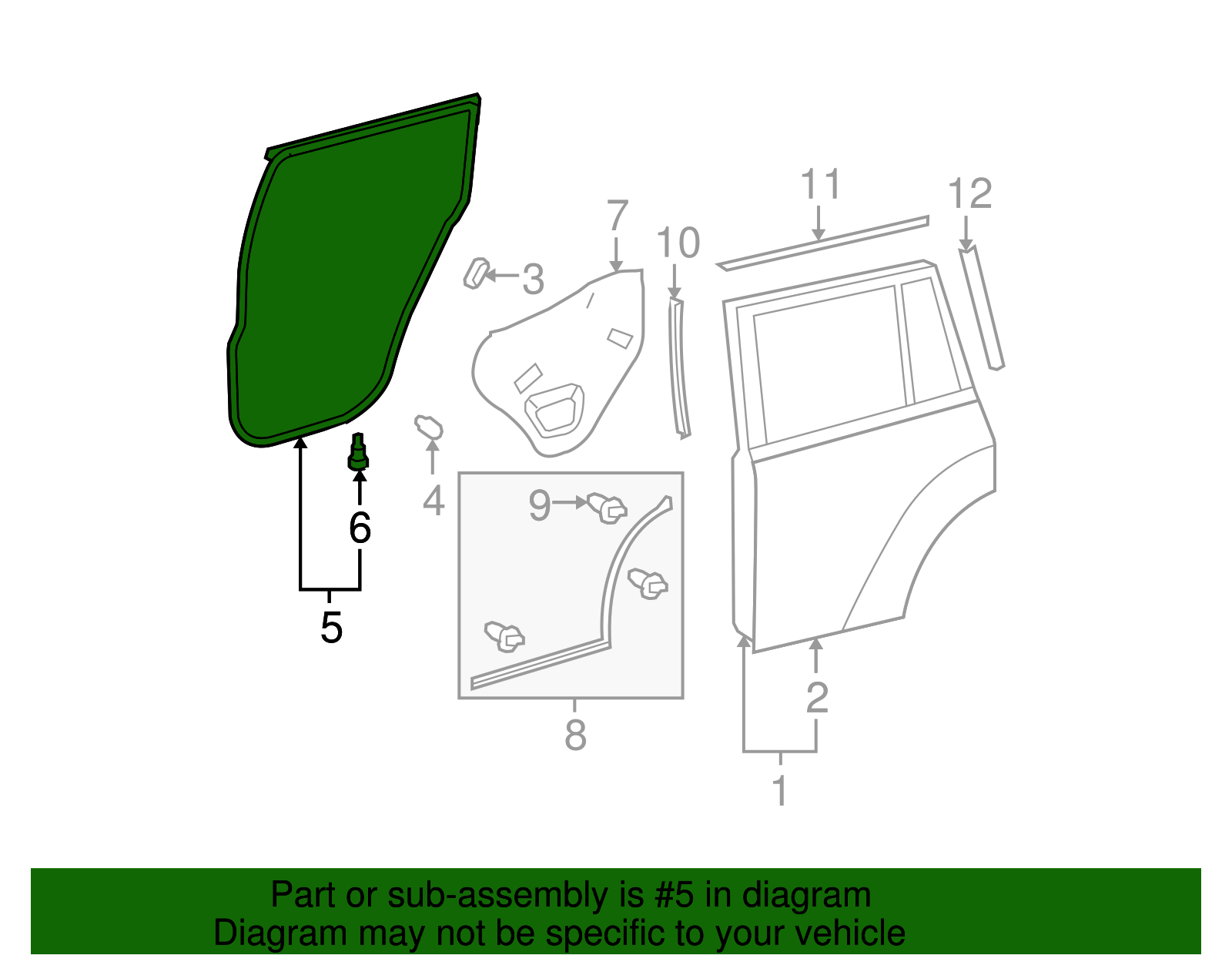 2008-2013 Toyota Highlander Door Weather-Strip 67871-48050 | Toyota ...