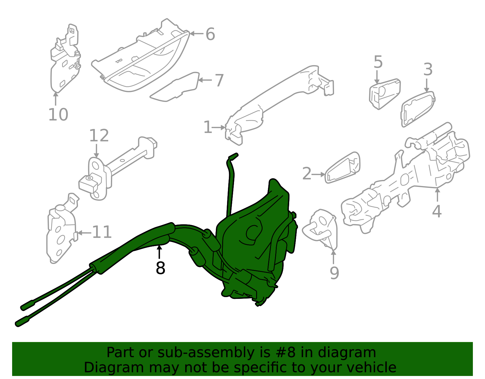 61035FN010 - 2024 Subaru - Lock Assembly | Subaru Parts HQ