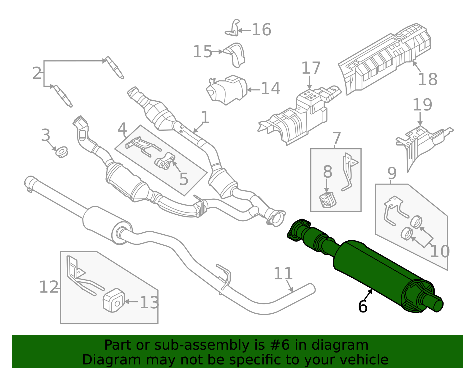 2020-2025 Ford Muffler & Pipe lk4z5230b | TascaParts.com