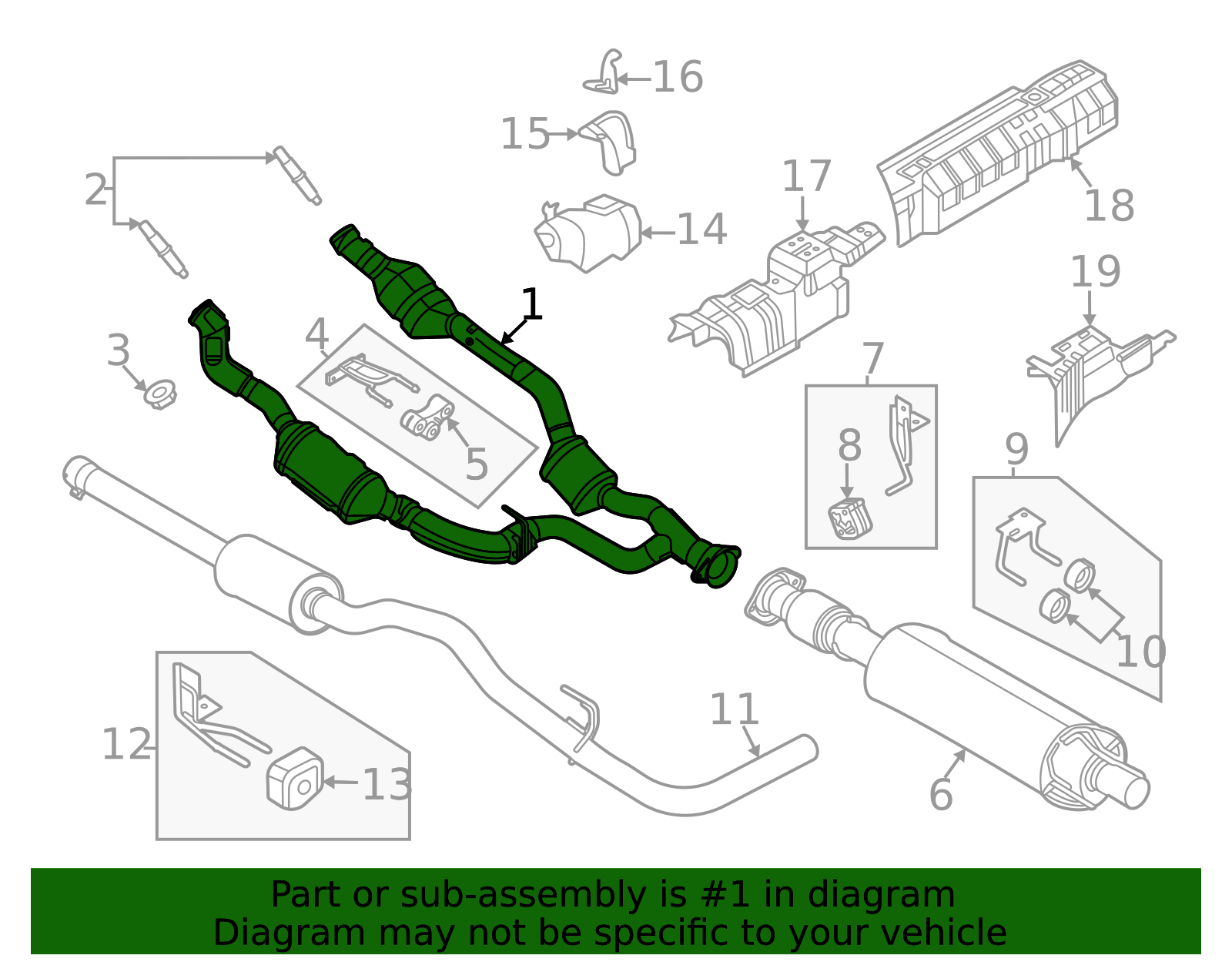 Genuine OEM Ford Part - Catalytic Converter LK4Z-5F250-P | Genuine OEM ...