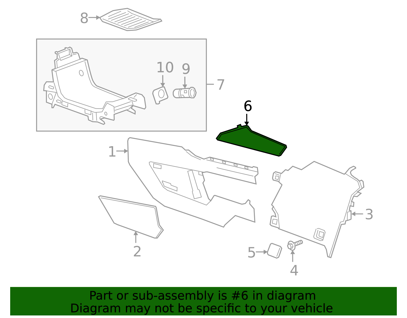 2020-2025 Cadillac XT6 Upper Panel 84818293 | GM Parts Center