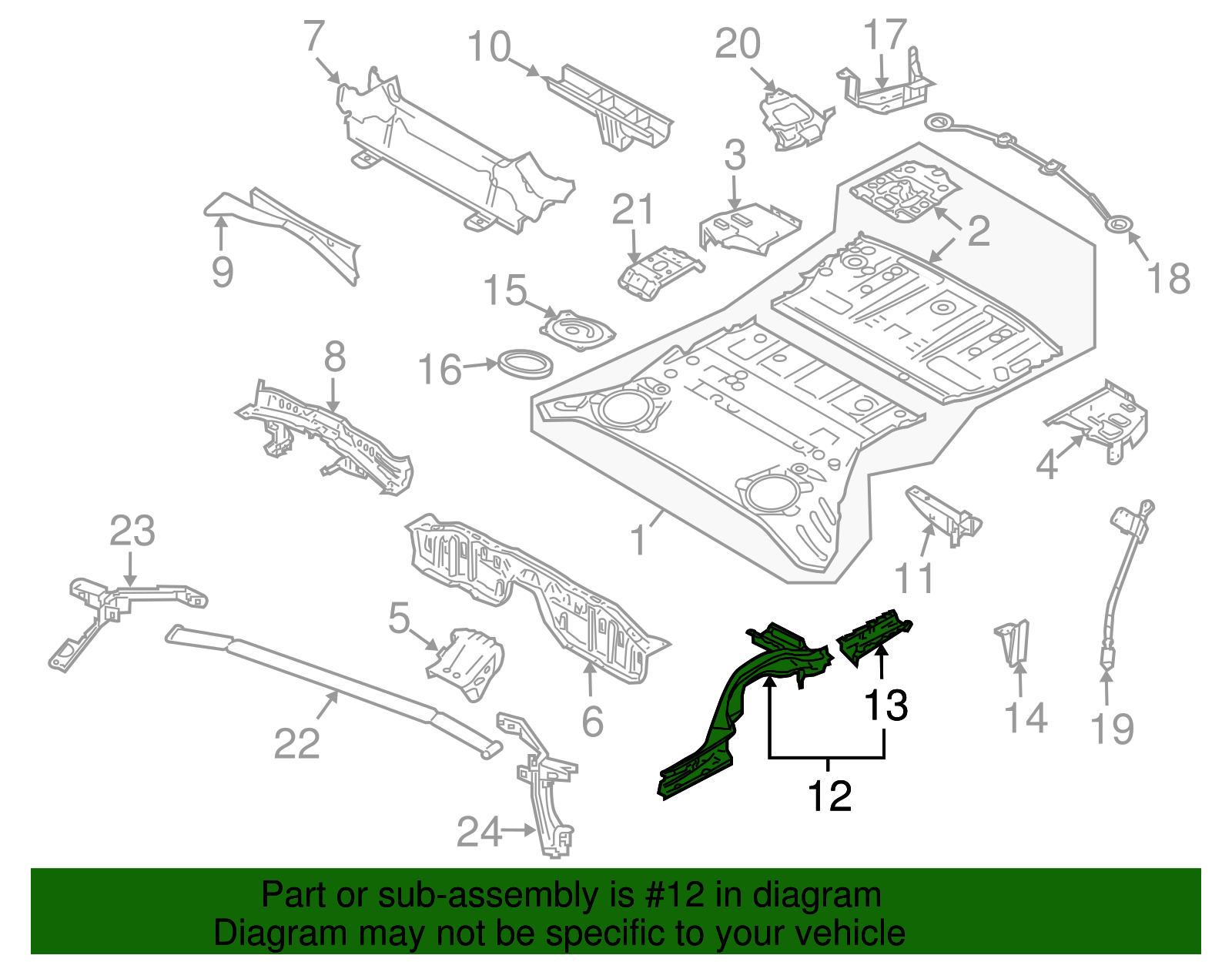 75508-1EA0A - Rear Rail Assembly - 2009-2025 Nissan | Nissan OEM Parts ...