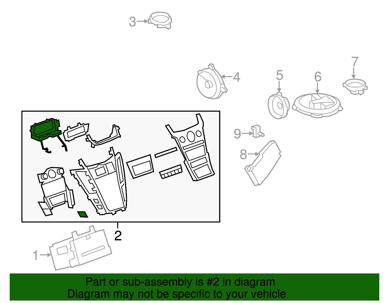 OEM GM Control Panel For 2009-2011 Cadillac CTS - Part No. 22748648 ...