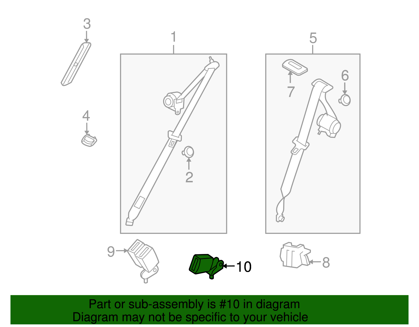 2008 Saturn Astra Rear Driver Side Seat Belt Buckle 89027349 | Capital ...