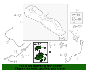 2012-2019 Nissan Shifter Assembly 34901-9KF1D | Nissan Parts Central