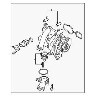 2008-2018 Volkswagen Water Pump Assembly 06H-121-026-ED ...