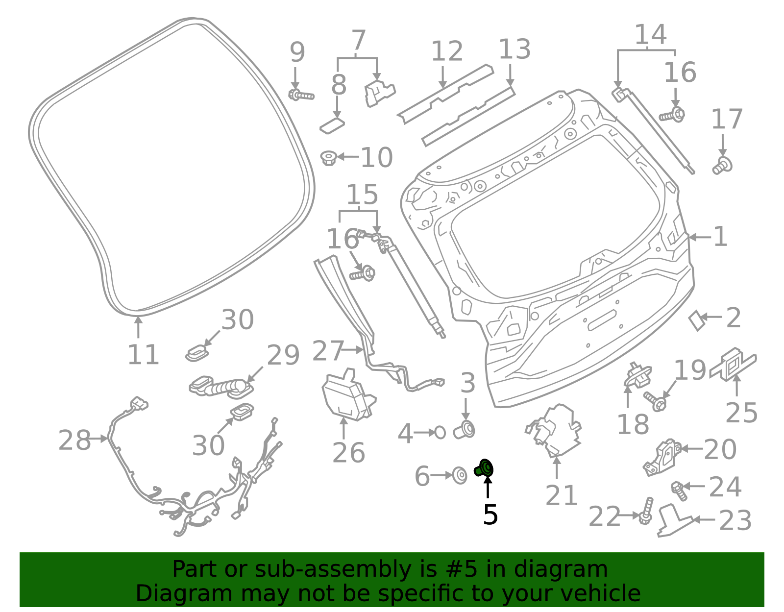 2017-2025 Mazda Lift-Gate Stop Bumper kb7w62877c | TascaParts.com