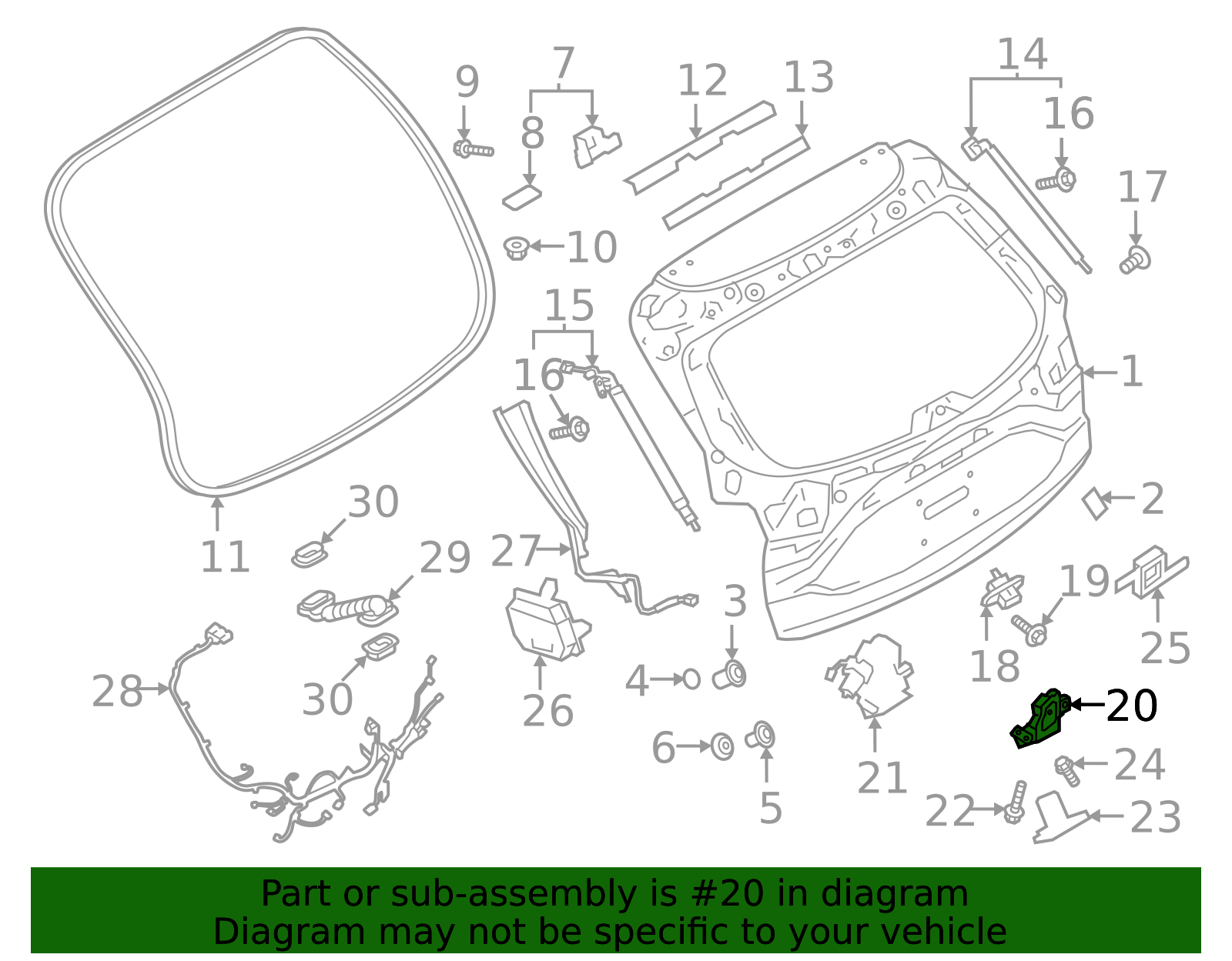 G33M-62-310B - Trunk Lock Actuator Motor 2010-2025 Mazda | Mazda Parts.US