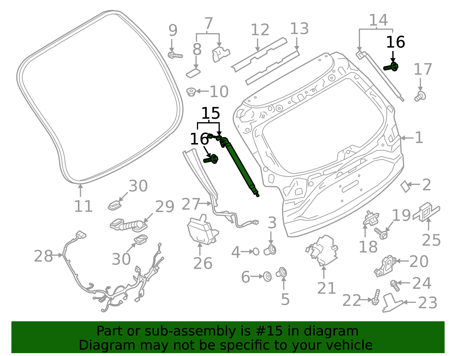 2017-2025 Mazda CX-5 Lift-Gate Lift Support ksd5636exb | TascaParts.com