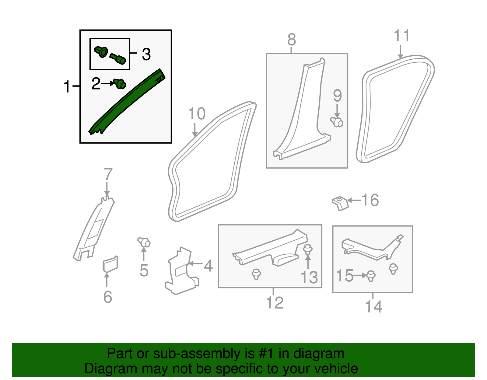 A-Pillar Trim Panel - OEM Interior Coverage 84151-TA5-A01ZB | AutoNation Parts