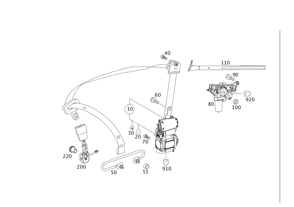 2012-2017 Mercedes-Benz E550 Seat Belt Feeder 207-860-01-82-64 | Benz ...