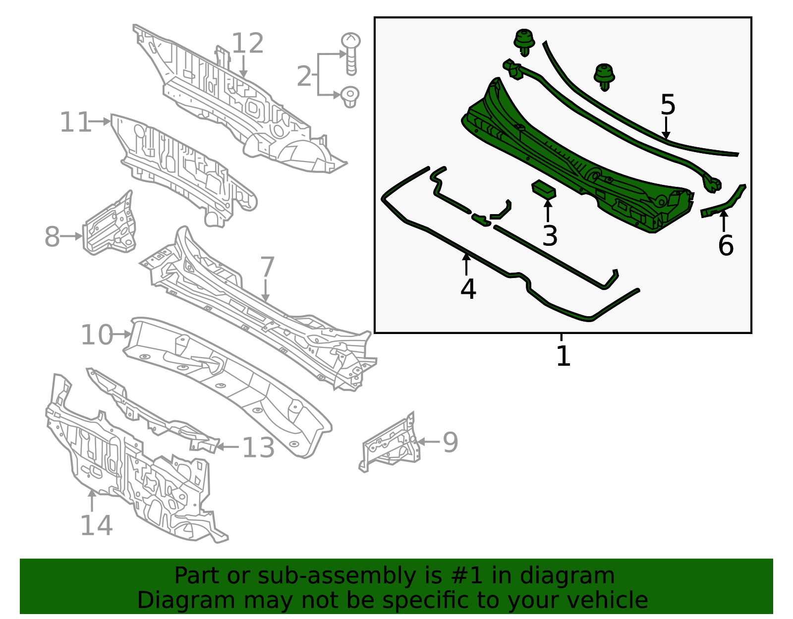 2010-2013 Hyundai Tucson Cowl Grille 86150-2S000 | OEM Parts Online