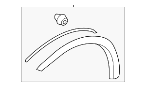 7407A674 - Wheel Opening Molding 2015-2020 Mitsubishi | Mitsubishi ...