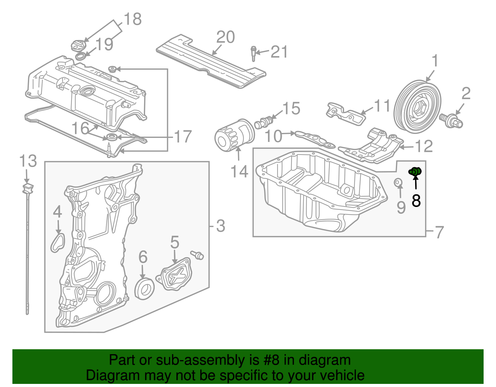OEM 1985-2011 Honda Engine Oil Drain Plug 90009-PH1-000 | Honda ...