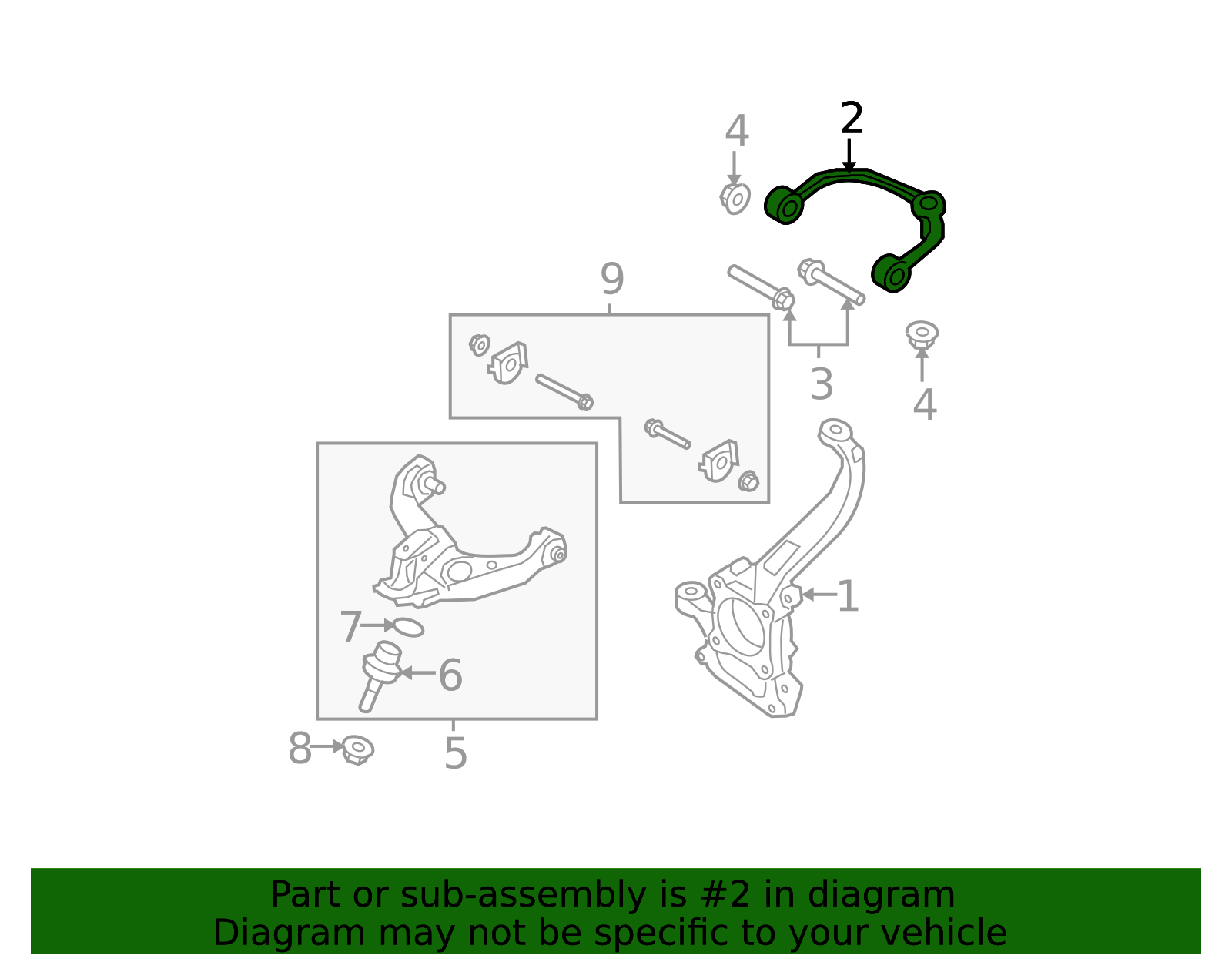 AL3Z-3084-B - 2010-2014 Ford F-150 Right Passenger Upper Control Arm ...
