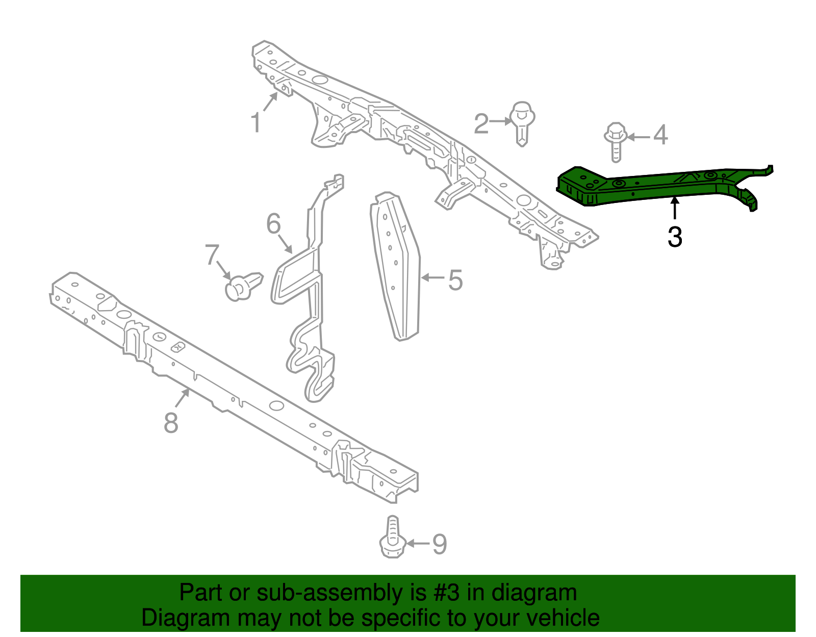 62521-1KA0A - Upper Support - 2011-2017 Nissan Juke | Nissan OEM Parts ...